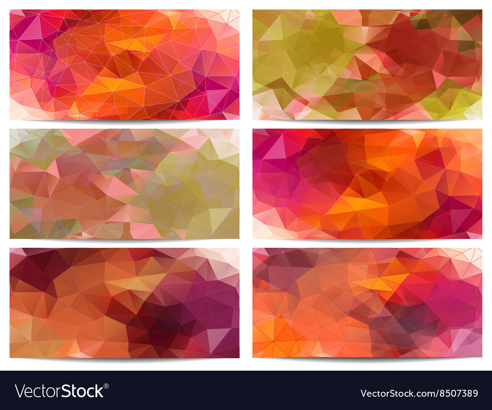 Abstract triangular background set Royalty Free Vector Image