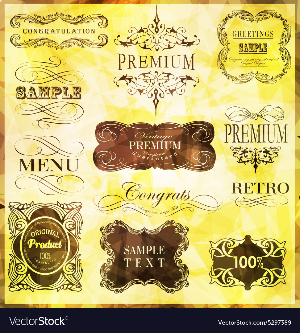 Calligraphic design elements Royalty Free Vector Image