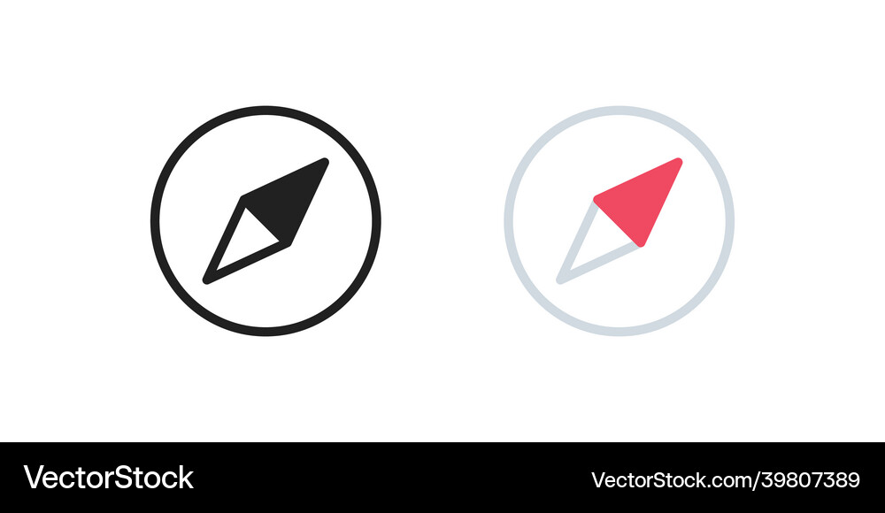 Compass simple icon for your design north concept Vector Image