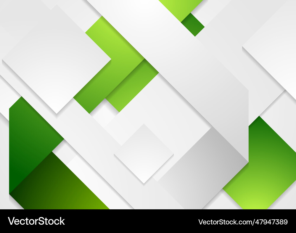 Corporate tech white green background Royalty Free Vector