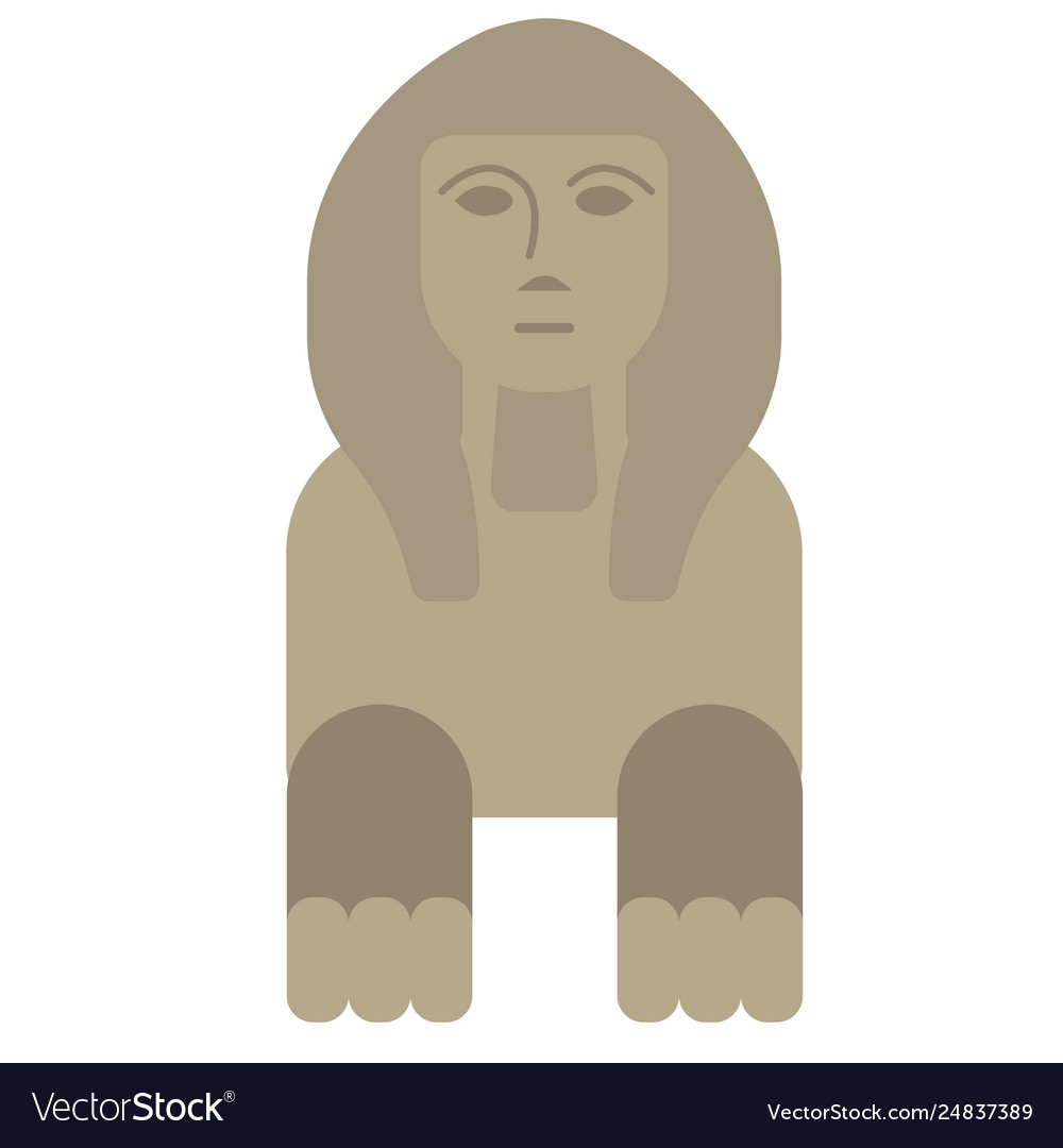 Sphinx flat Royalty Free Vector Image - VectorStock
