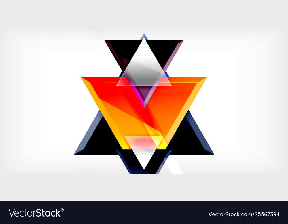 Dynamic triangle composition abstract background Vector Image