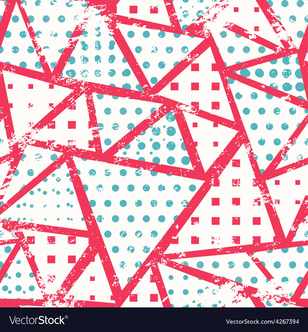 Pink triangles seamless pattern Royalty Free Vector Image