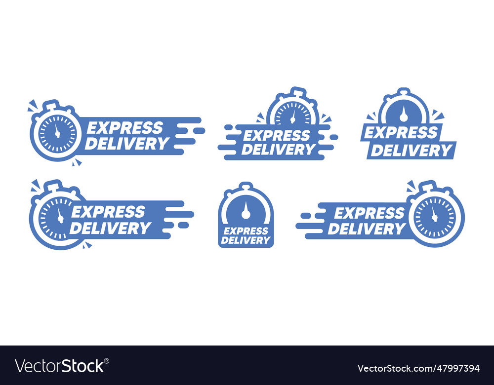 Timer Stickers Set Clock Stopwatch Icons Vector Image