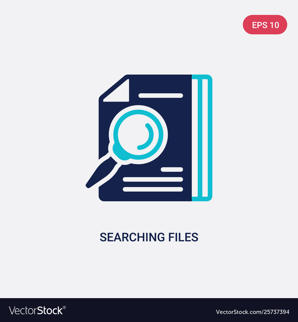 Two color searching files icon from education Vector Image