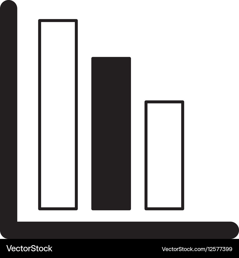 Bars statistics isolated icon Royalty Free Vector Image