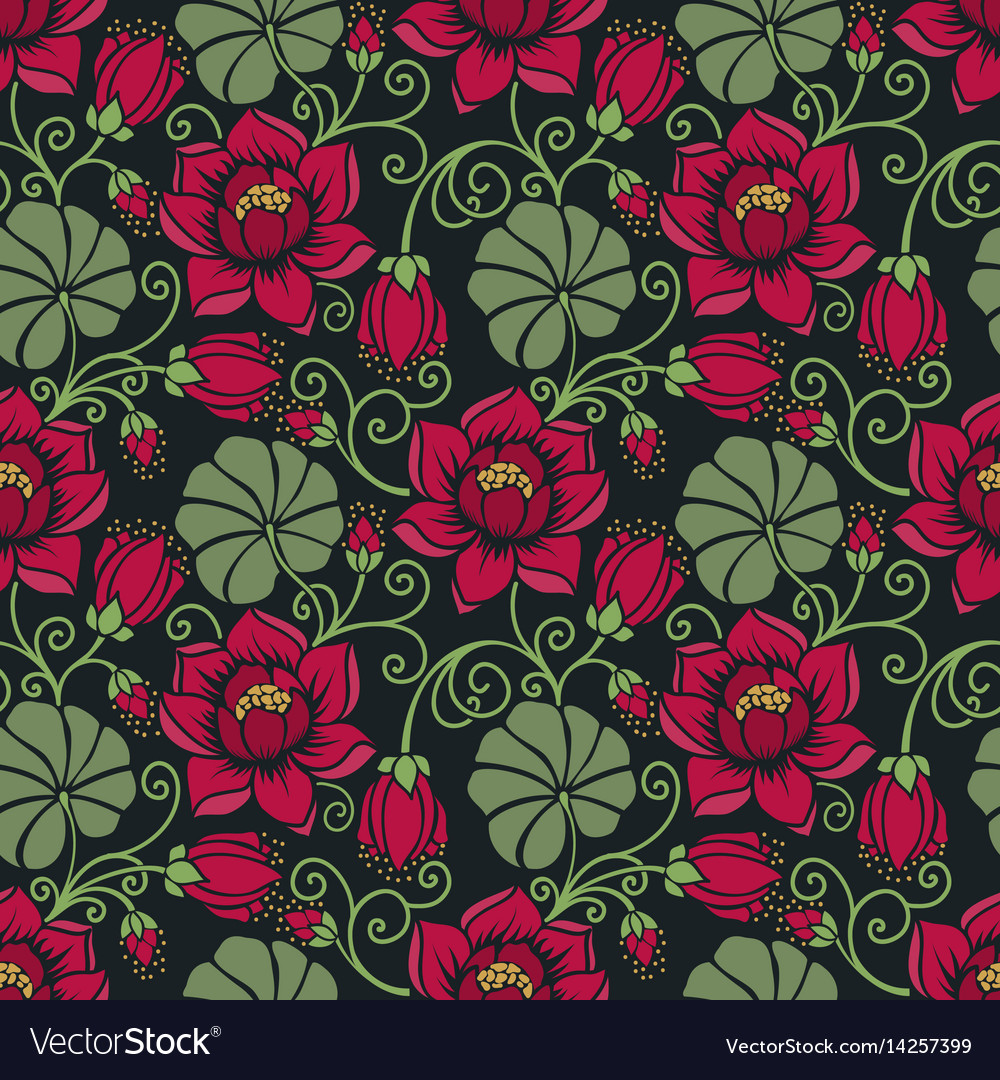 Flower seamless pattern background Royalty Free Vector Image