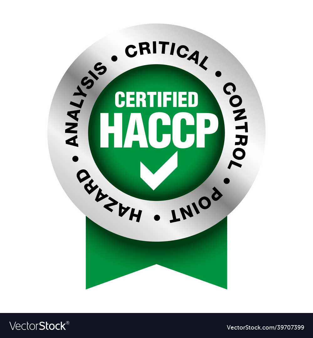 Haccp hazard analysis critical control point food Vector Image