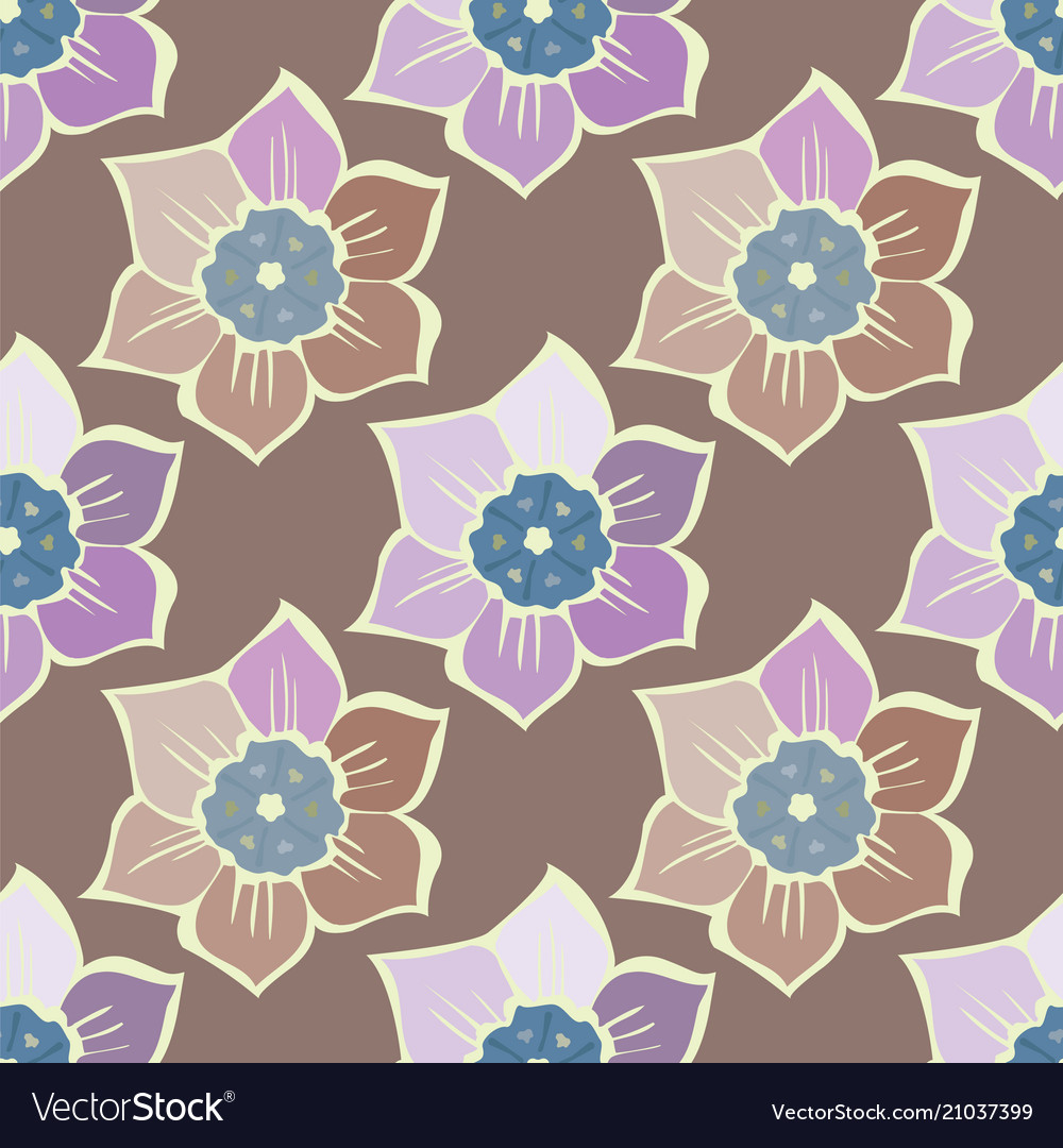 Summer seamless pattern with spring flowers Vector Image