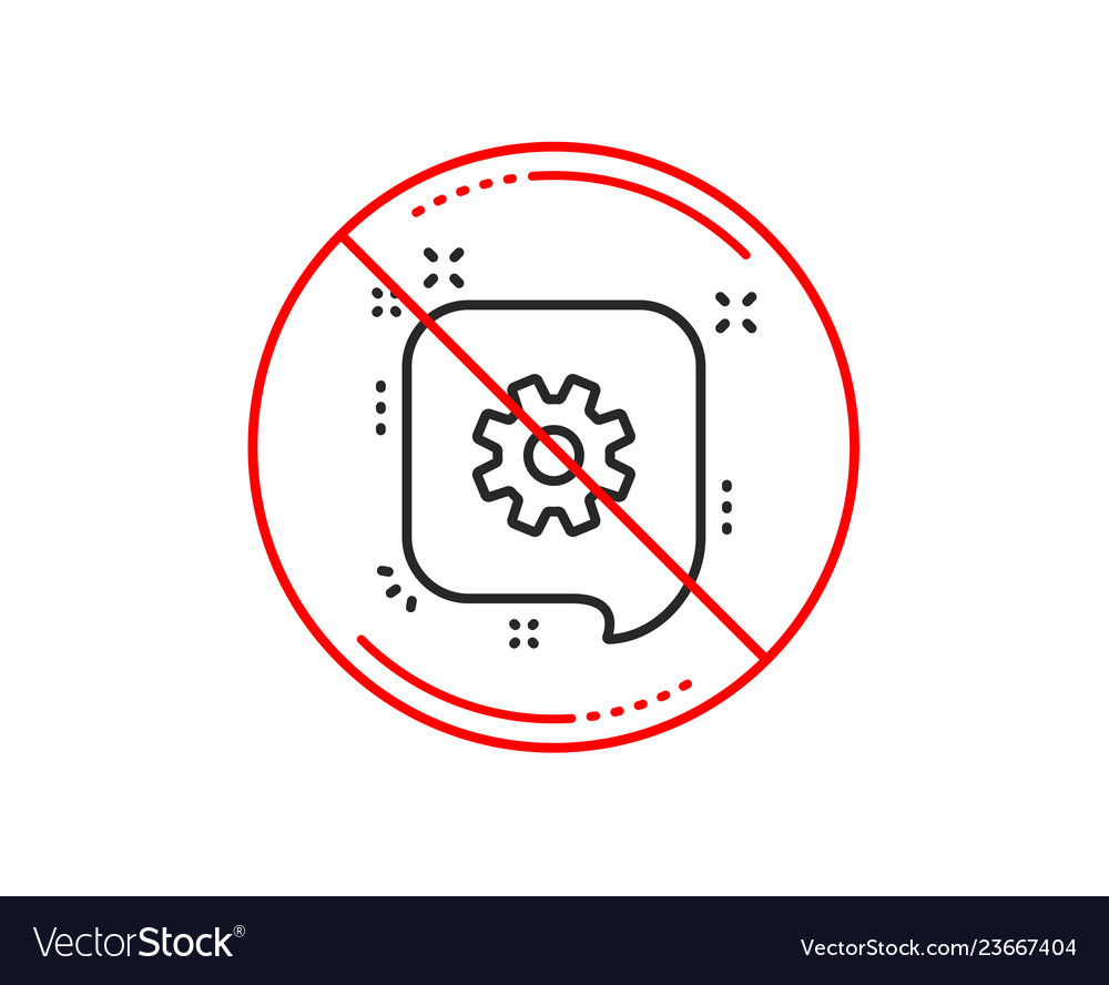 Cogwheel line icon technical settings sign Vector Image Cogwheel line icon technical settings sign Vector Image