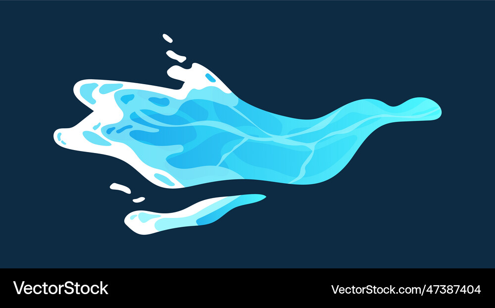 Liquid water splashes Royalty Free Vector Image