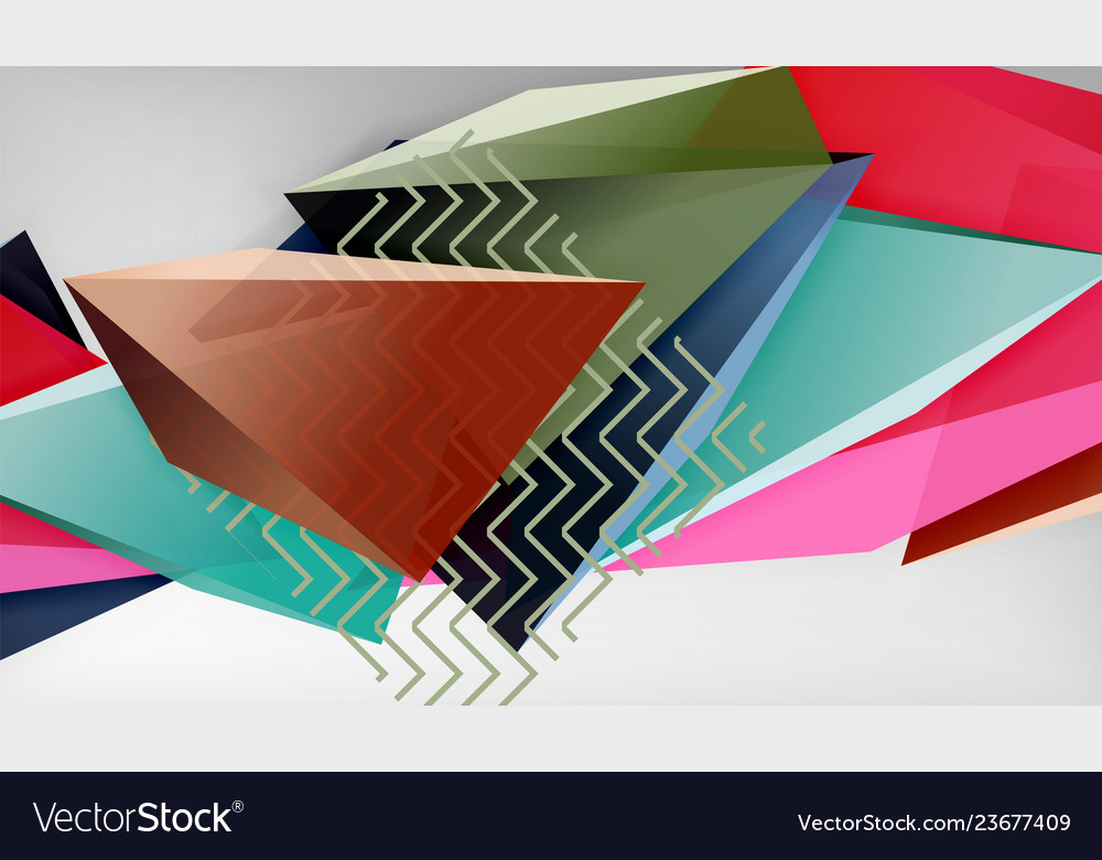 3d geometric triangular shapes abstract background