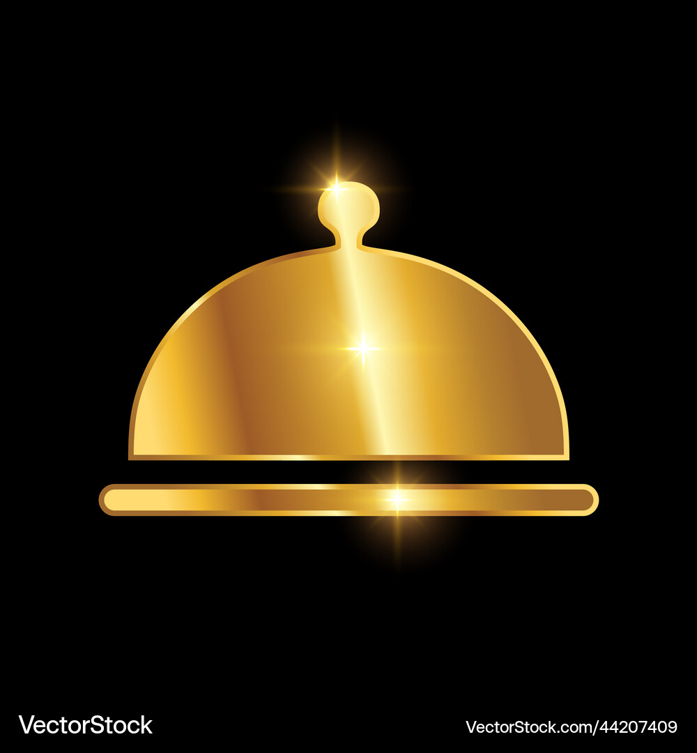 Gold food sign icon Royalty Free Vector Image - VectorStock
