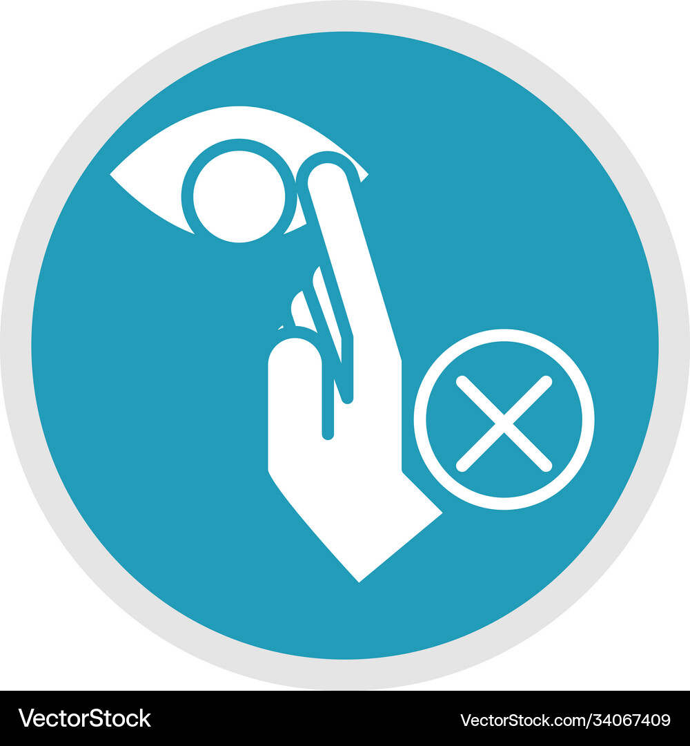 New normal avoid touch your eyes after Royalty Free Vector