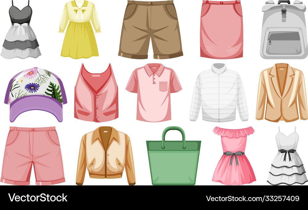 Set clothes mock up Royalty Free Vector Image - VectorStock