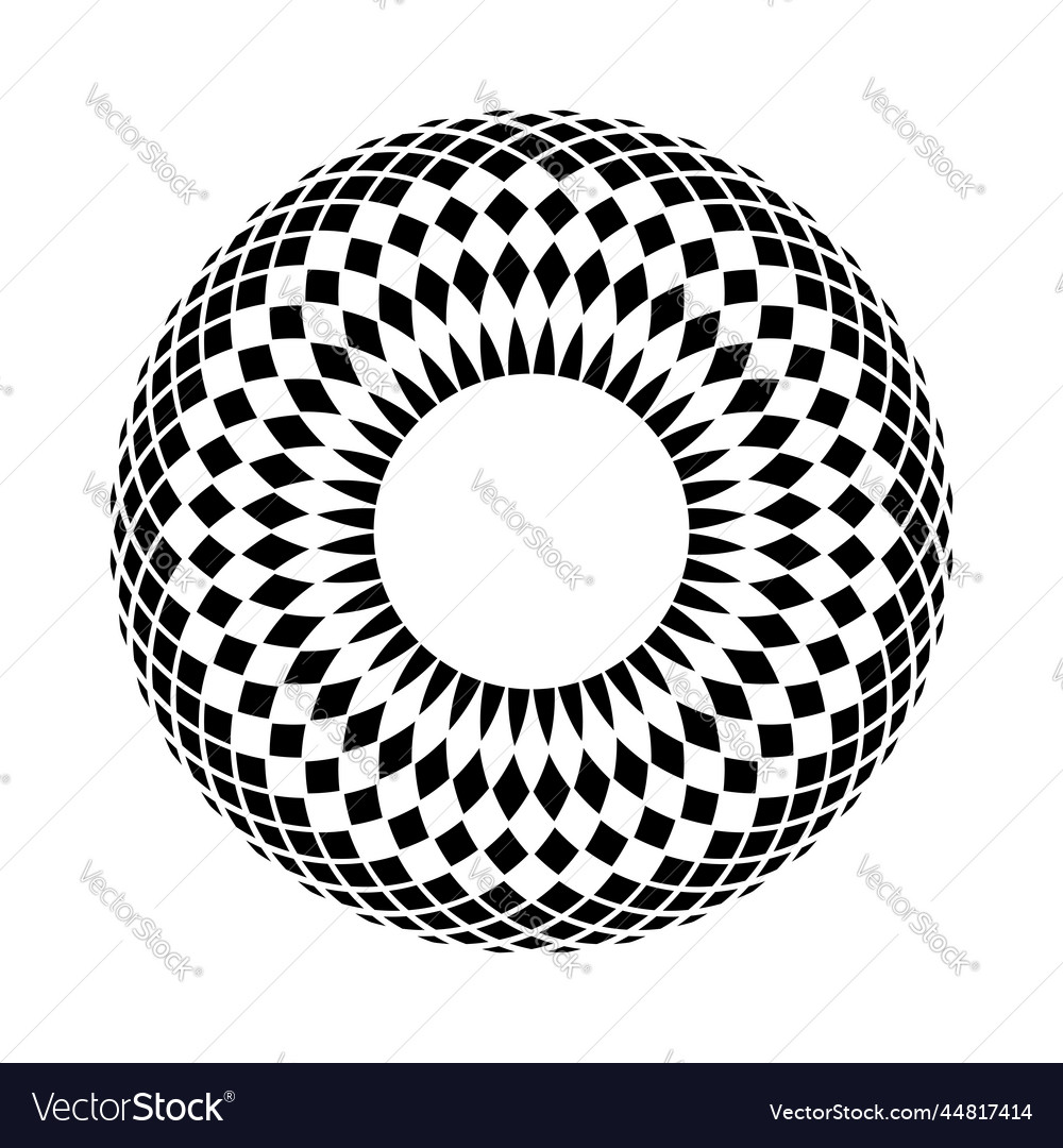 Geometric circle spherical pattern 3d decorative Vector Image