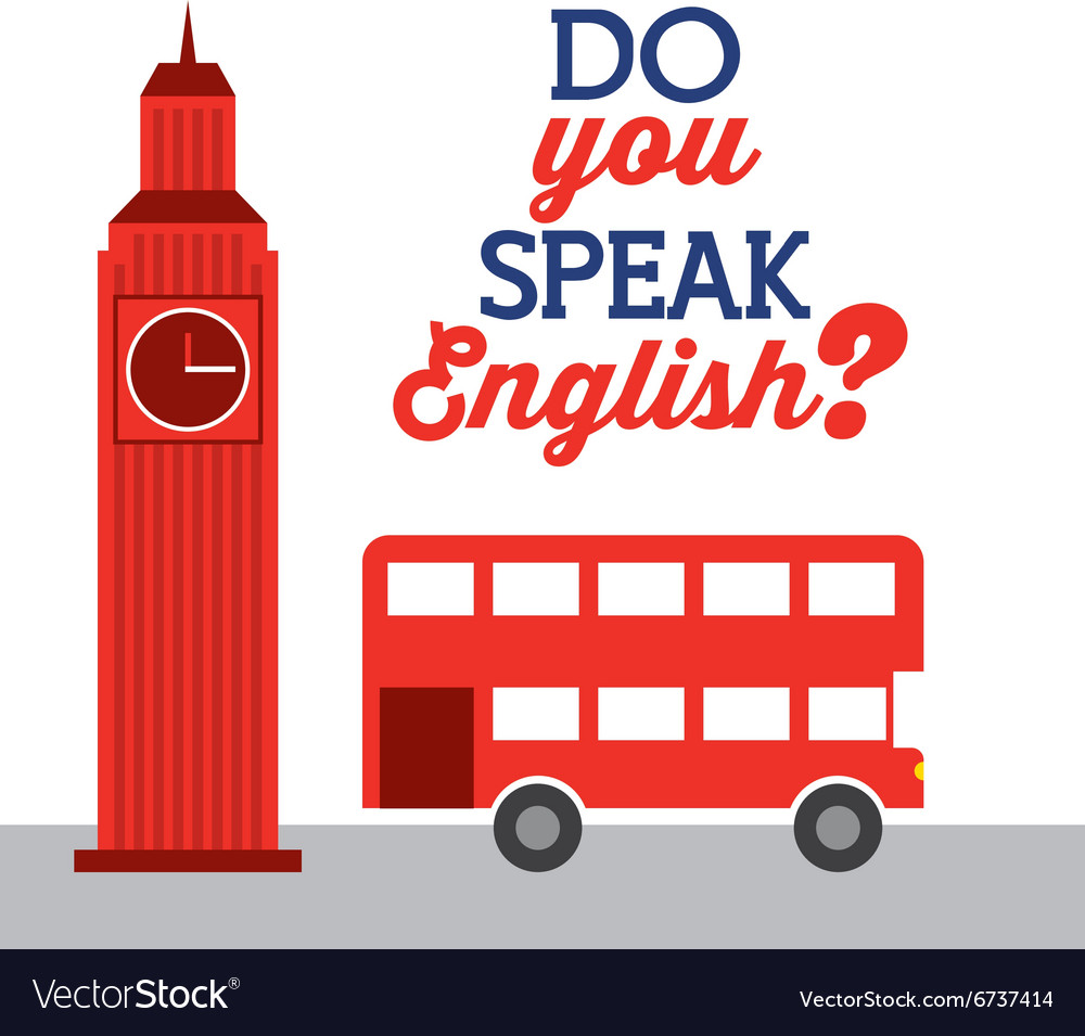 Learn english design Royalty Free Vector Image