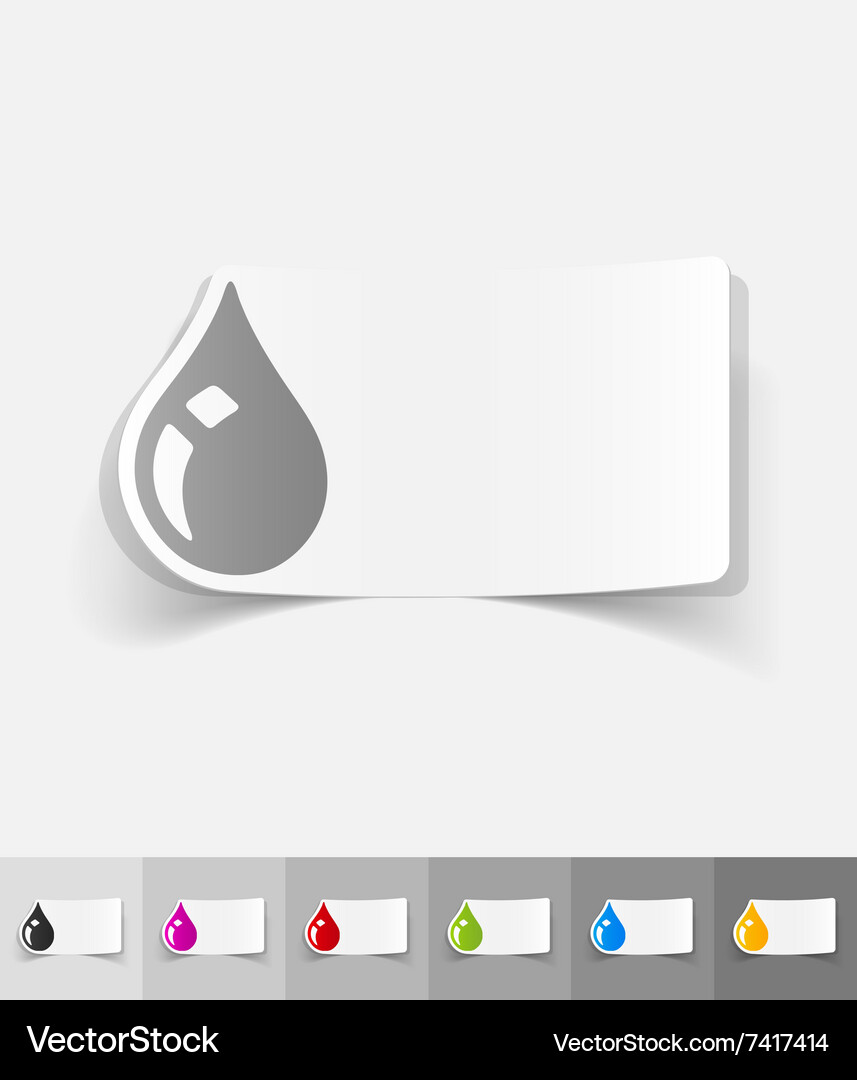 Realistic design element drop of oil Royalty Free Vector