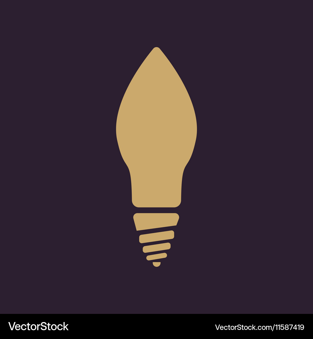 Incandescent lamp icon and bulb Royalty Free Vector Image