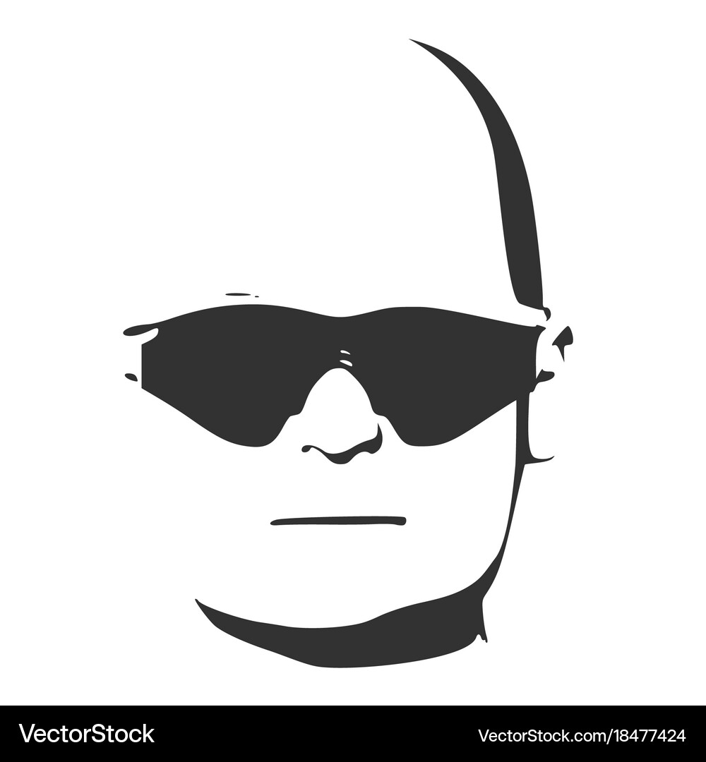 Man portrait front view Royalty Free Vector Image