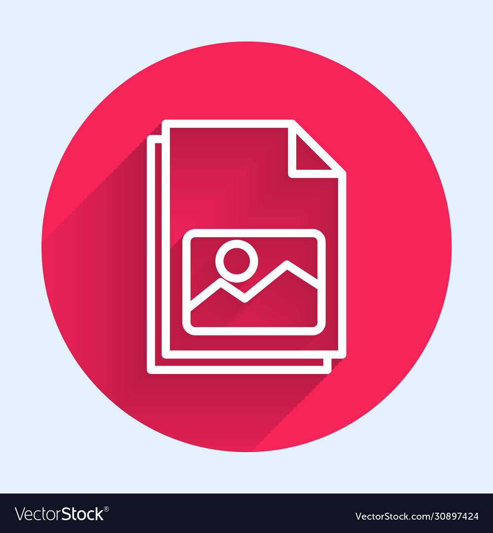 White line picture landscape icon isolated Vector Image