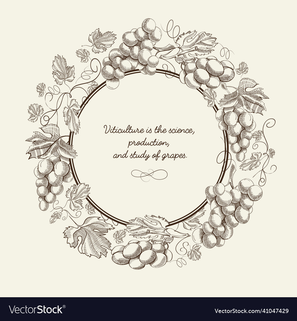 Abstract natural sketch template with text round Vector Image Abstract natural sketch template with text round Vector Image