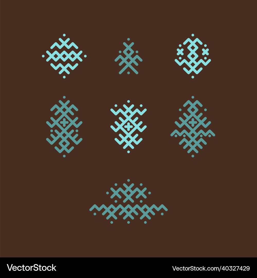 Image of traditional berber tattoos Royalty Free Vector