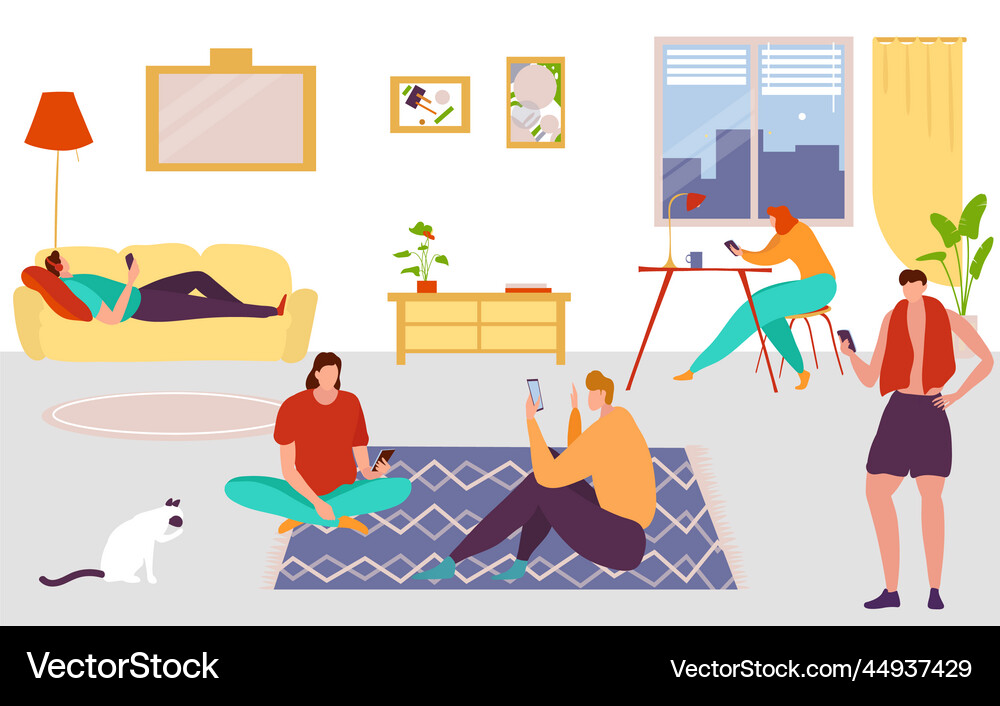 Modern problem social relationship people Vector Image