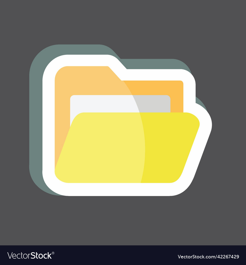 Sticker folder 1 suitable for web interface Vector Image