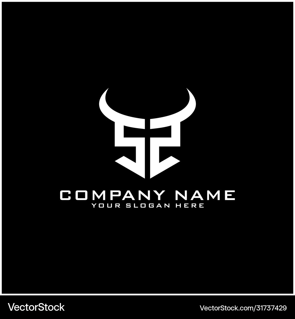Sz letter logo icon design template elements Vector Image