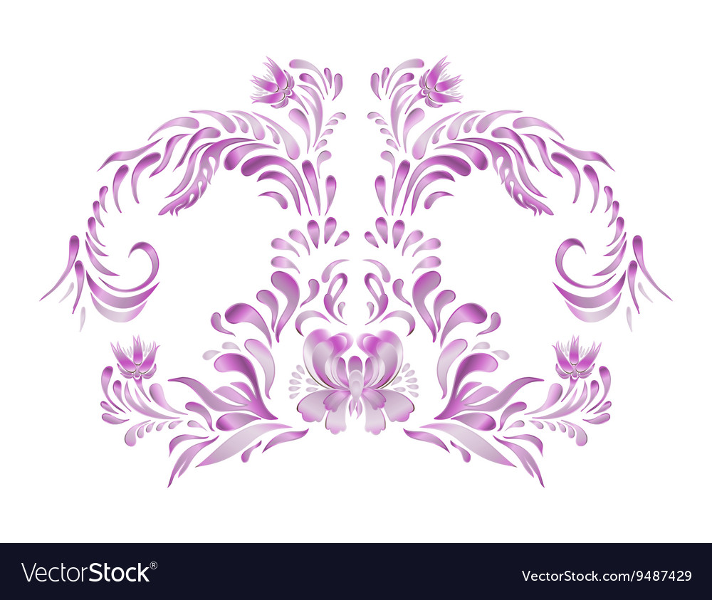 Violet vintage flowers Royalty Free Vector Image