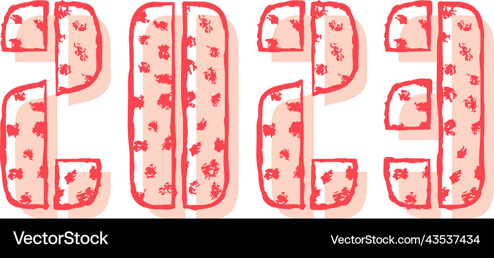 Happy new year 2023 with numbers creative style Vector Image