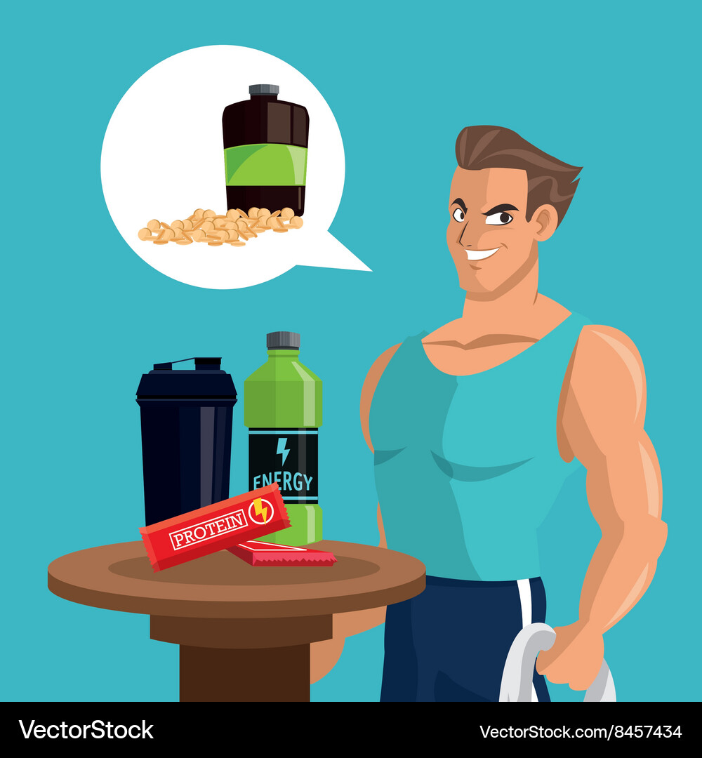 Icon of protein supplement design Royalty Free Vector Image