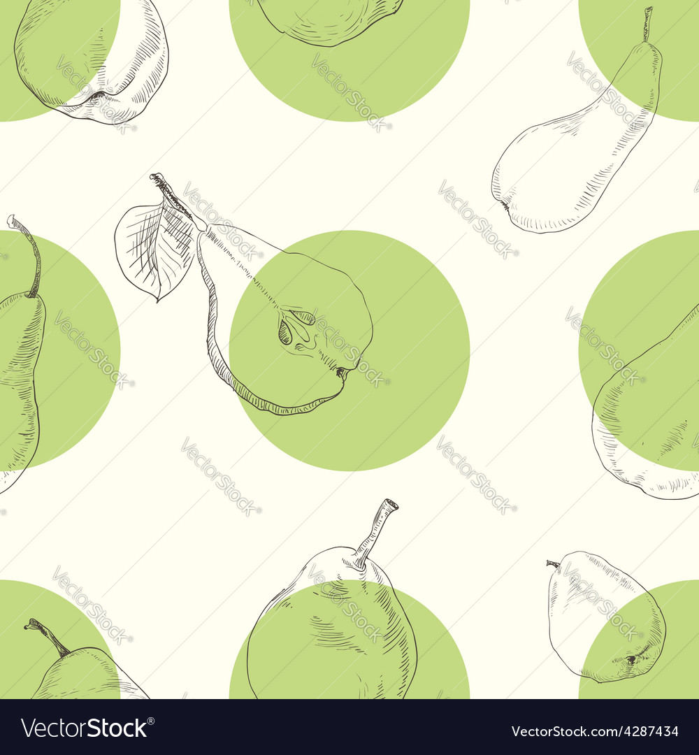 Seamless texture a pear Royalty Free Vector Image