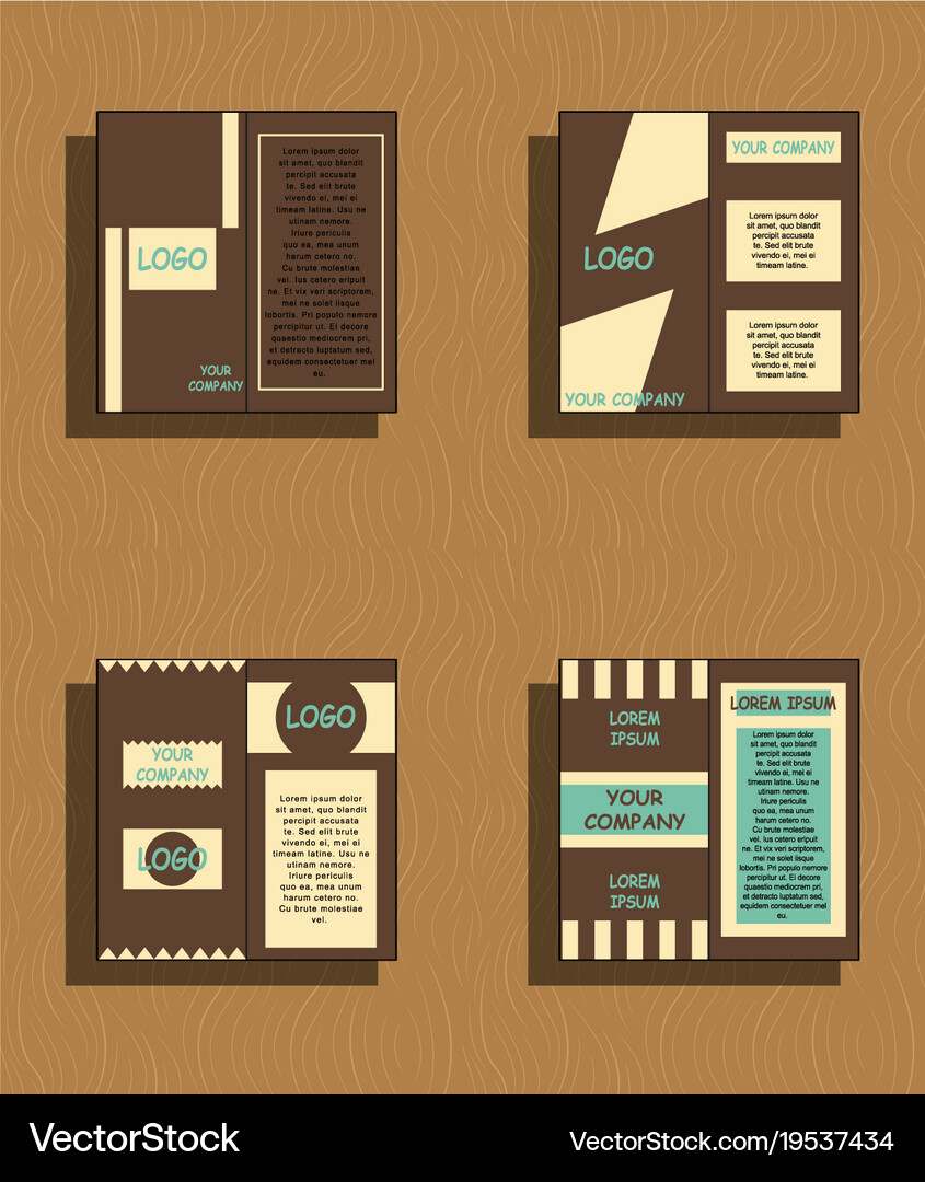 Set of layout background for art template Vector Image
