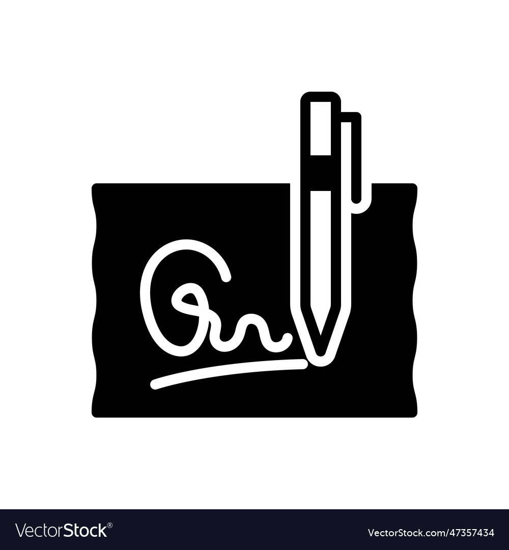 Signed Royalty Free Vector Image - VectorStock