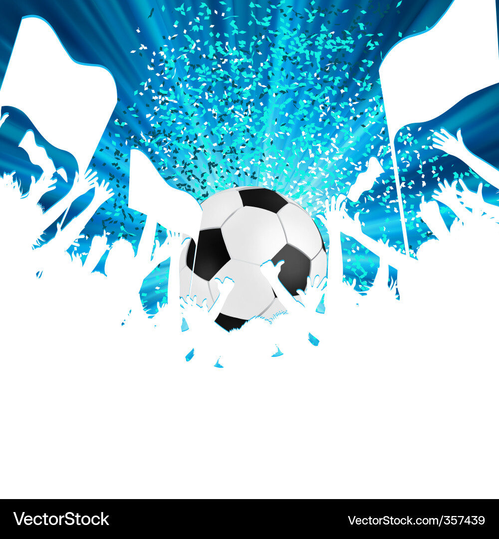 Football fans crowd Royalty Free Vector Image - VectorStock