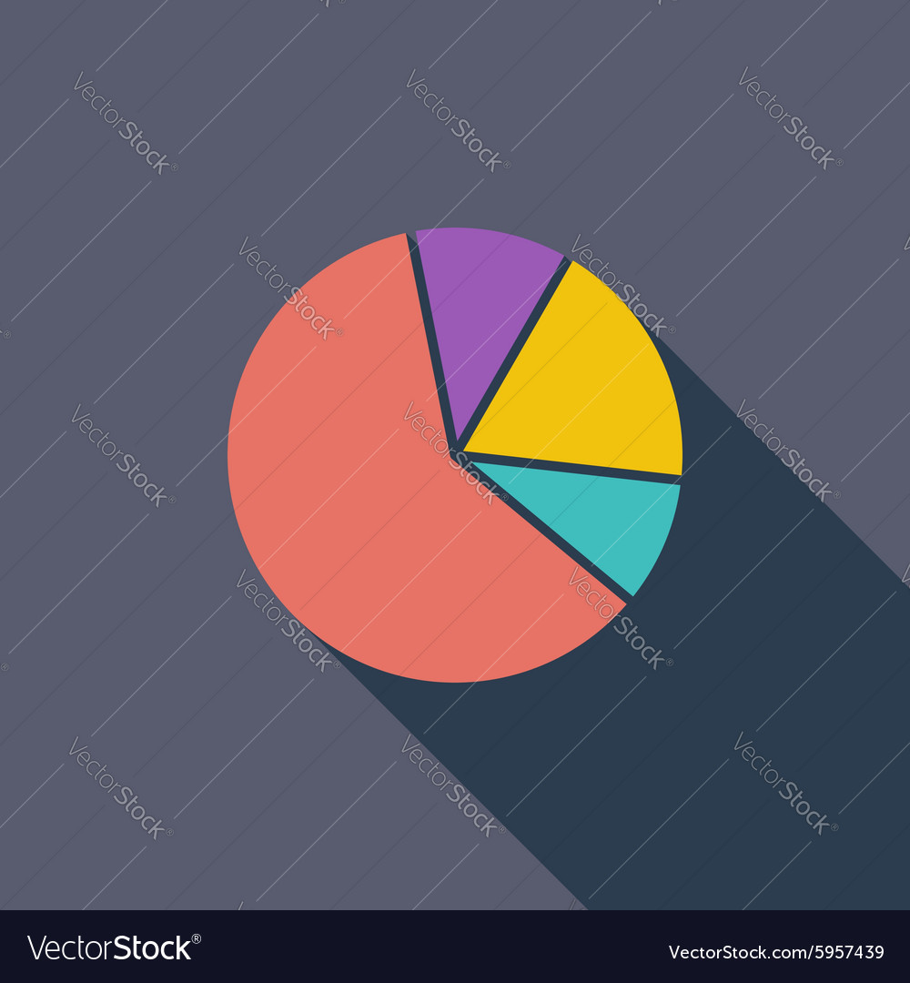 Graph single flat icon Royalty Free Vector Image