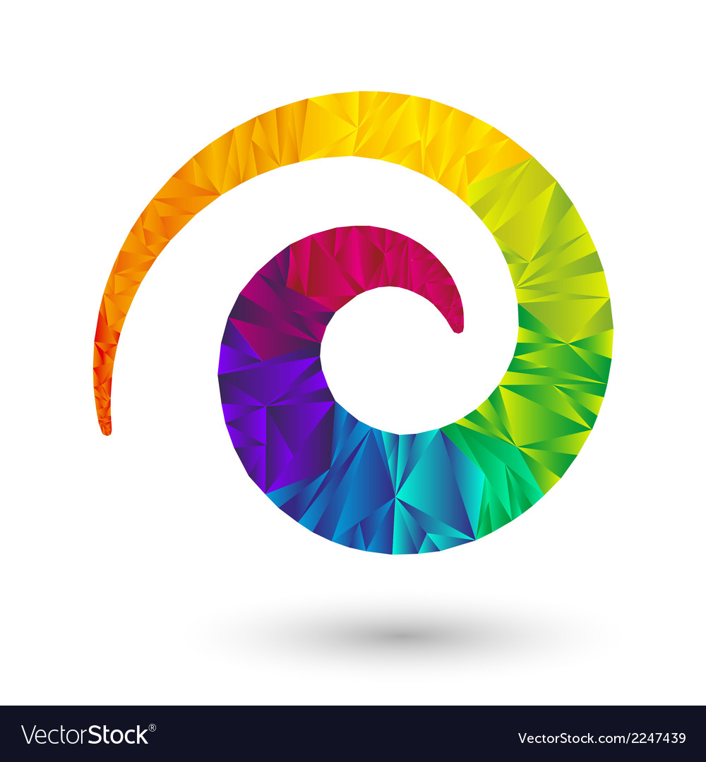 Triangular spiral Royalty Free Vector Image - VectorStock
