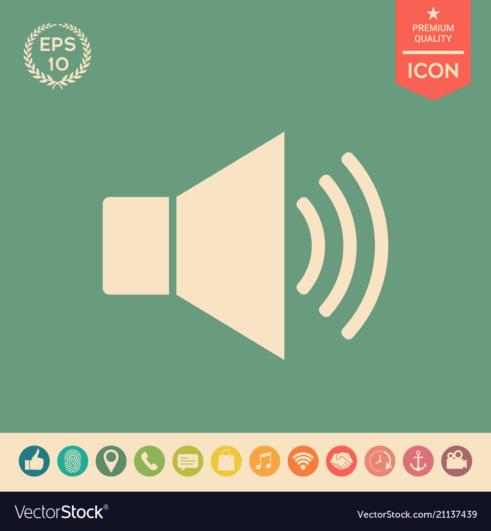 Volume web symbol icon Royalty Free Vector Image