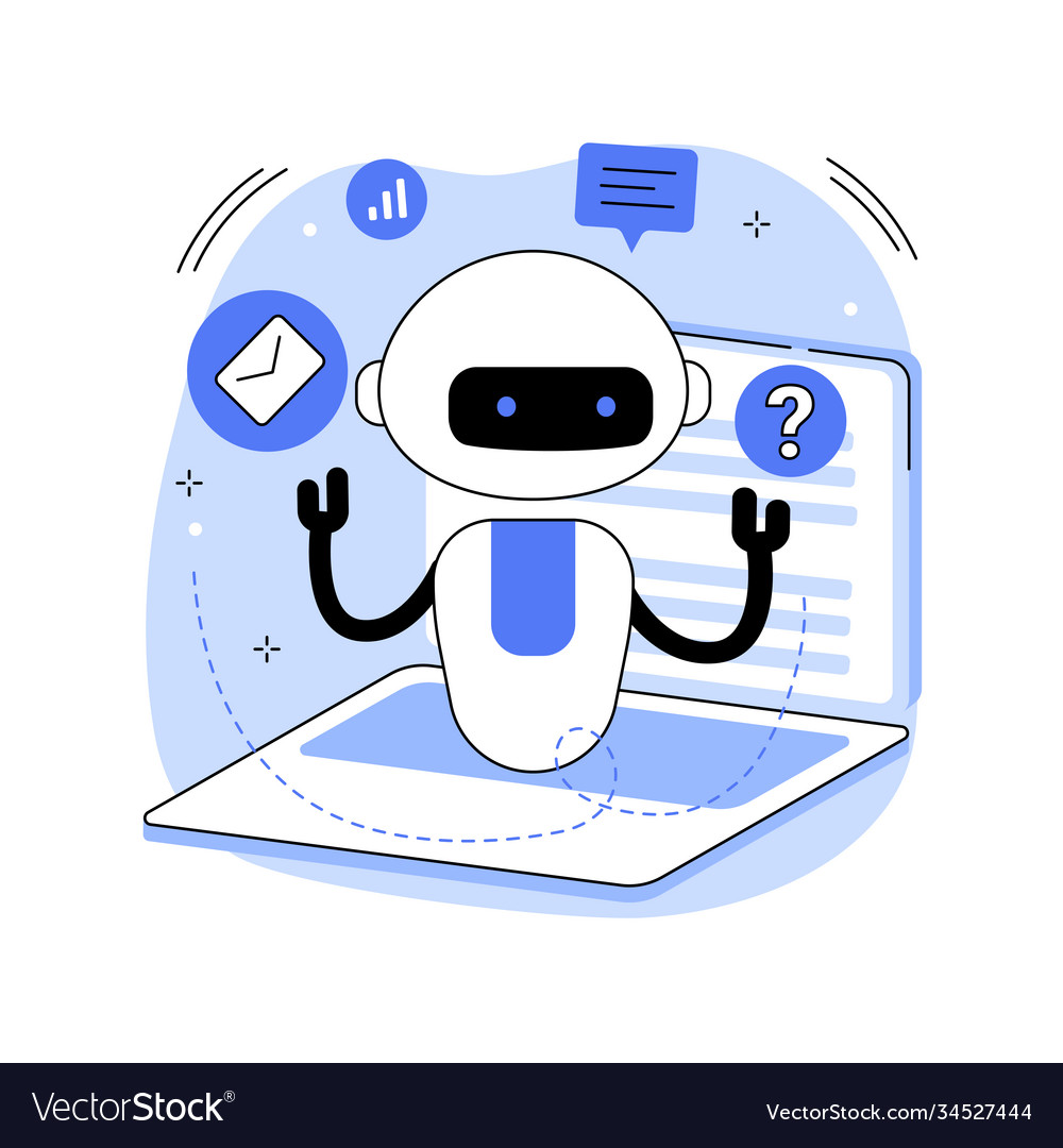 Chatbot artificial intelligence abstract concept Vector Image Chatbot artificial intelligence abstract concept Vector Image