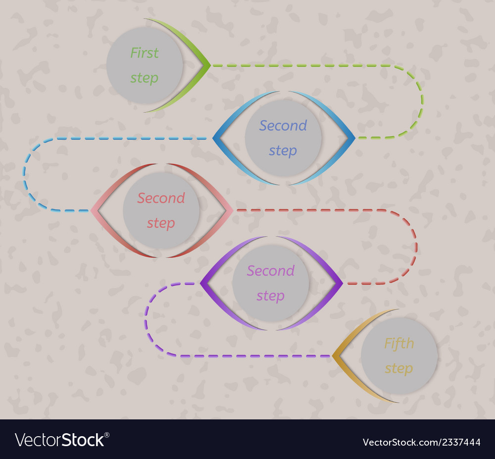 Five steps Royalty Free Vector Image - VectorStock