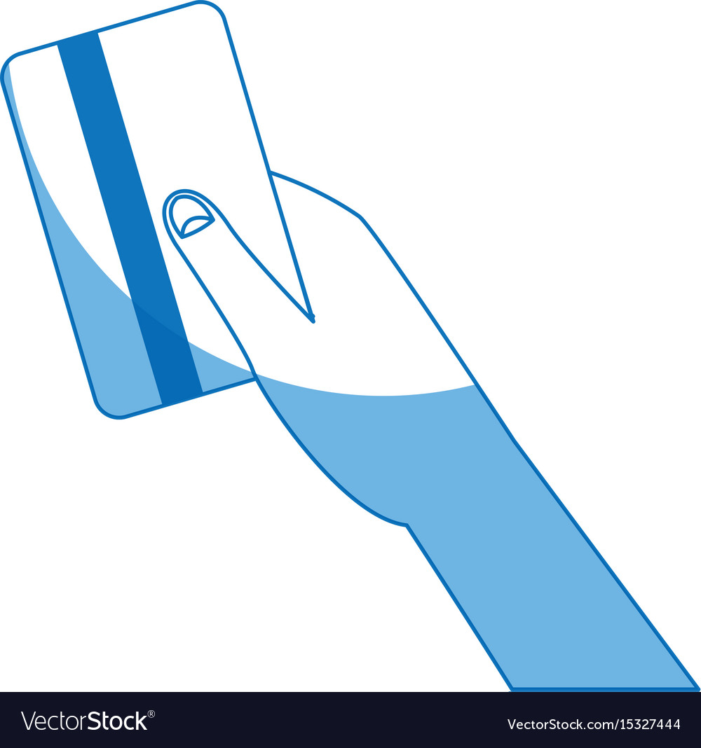 Hand holds credit card payment purchase Royalty Free Vector Hand holds credit card payment purchase Royalty Free Vector
