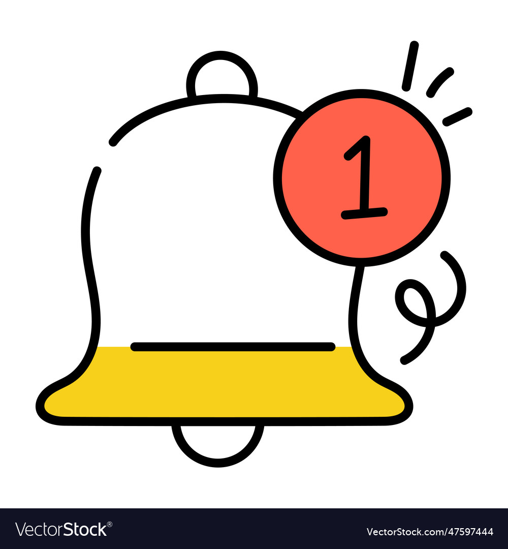 Notification bell Royalty Free Vector Image - VectorStock