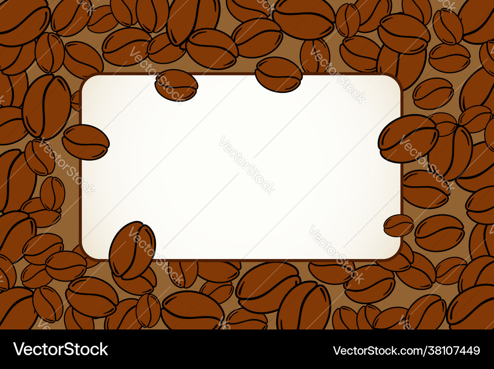 Blank coffee beans frame Royalty Free Vector Image