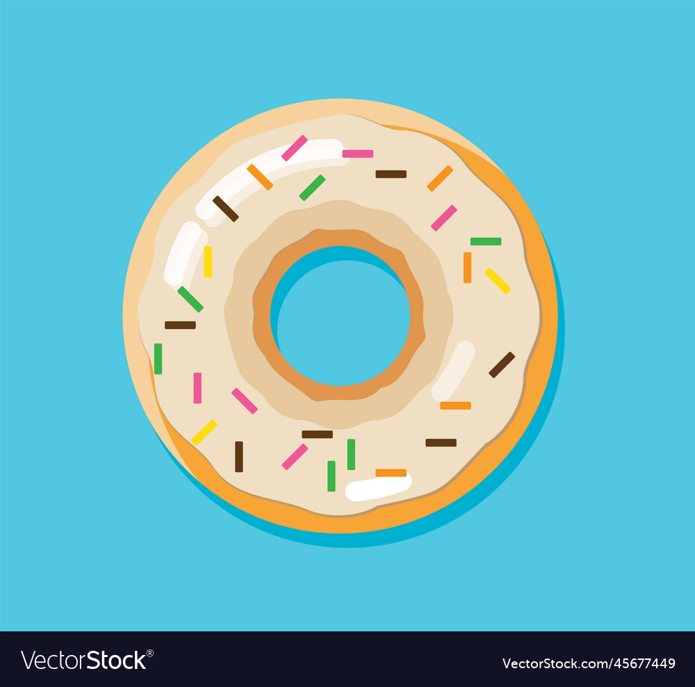 Donut isolate element Royalty Free Vector Image