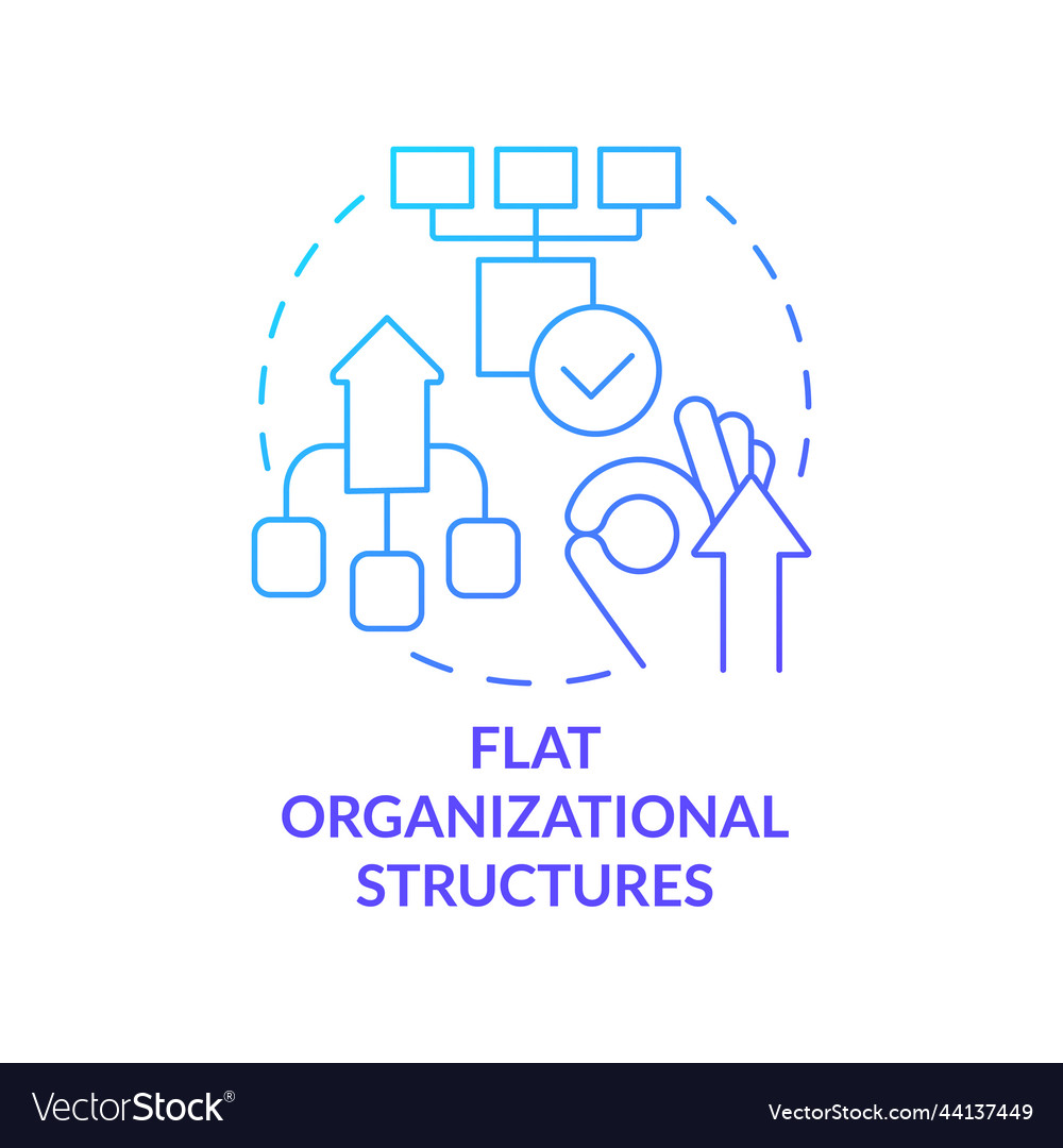 Flat organizational structures blue gradient Vector Image