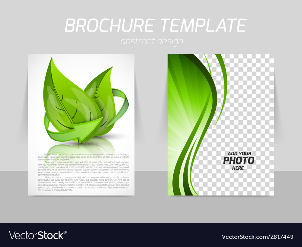 Flyer back and front template design Royalty Free Vector