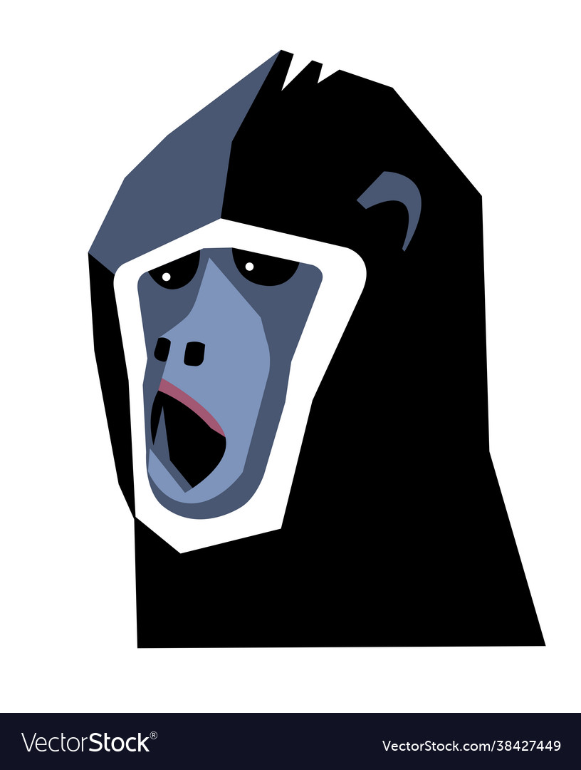 Monkey head Royalty Free Vector Image - VectorStock