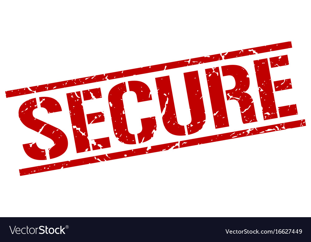 Secure stamp Royalty Free Vector Image - VectorStock